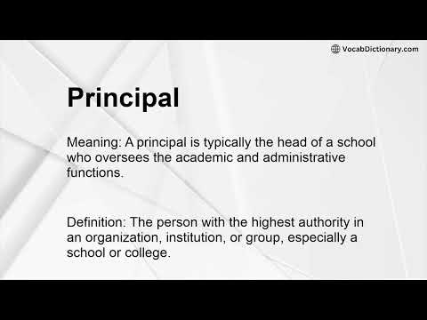 Principal Meaning