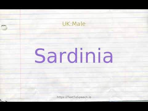 How to pronounce sardinia