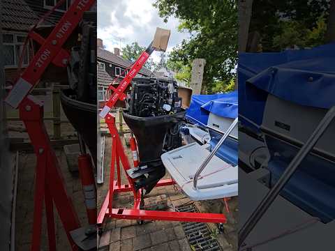 outboard removed #howto mariner Mercury bayliner capri boat repair 2 ton crane hoist ebay review