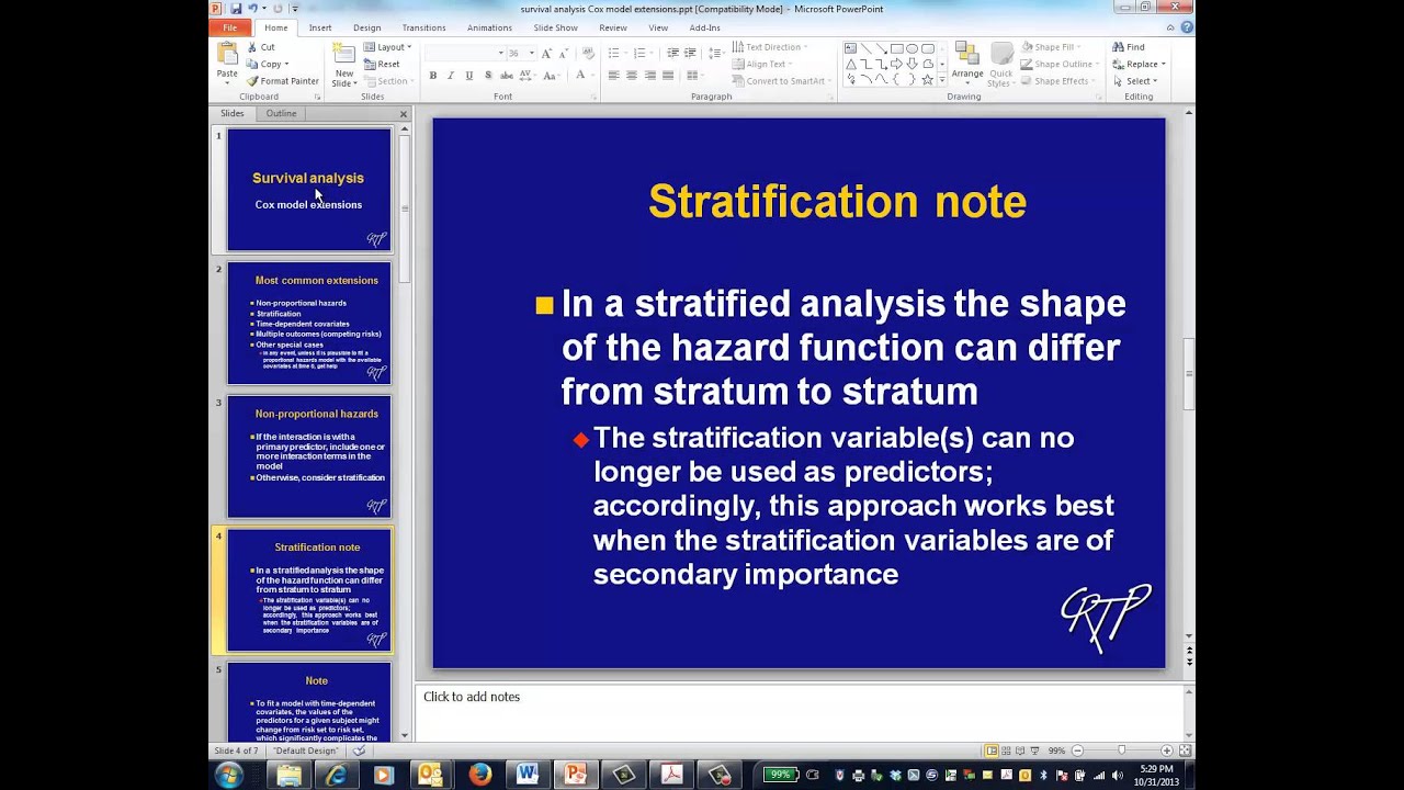 survival analysis: Cox model extensions