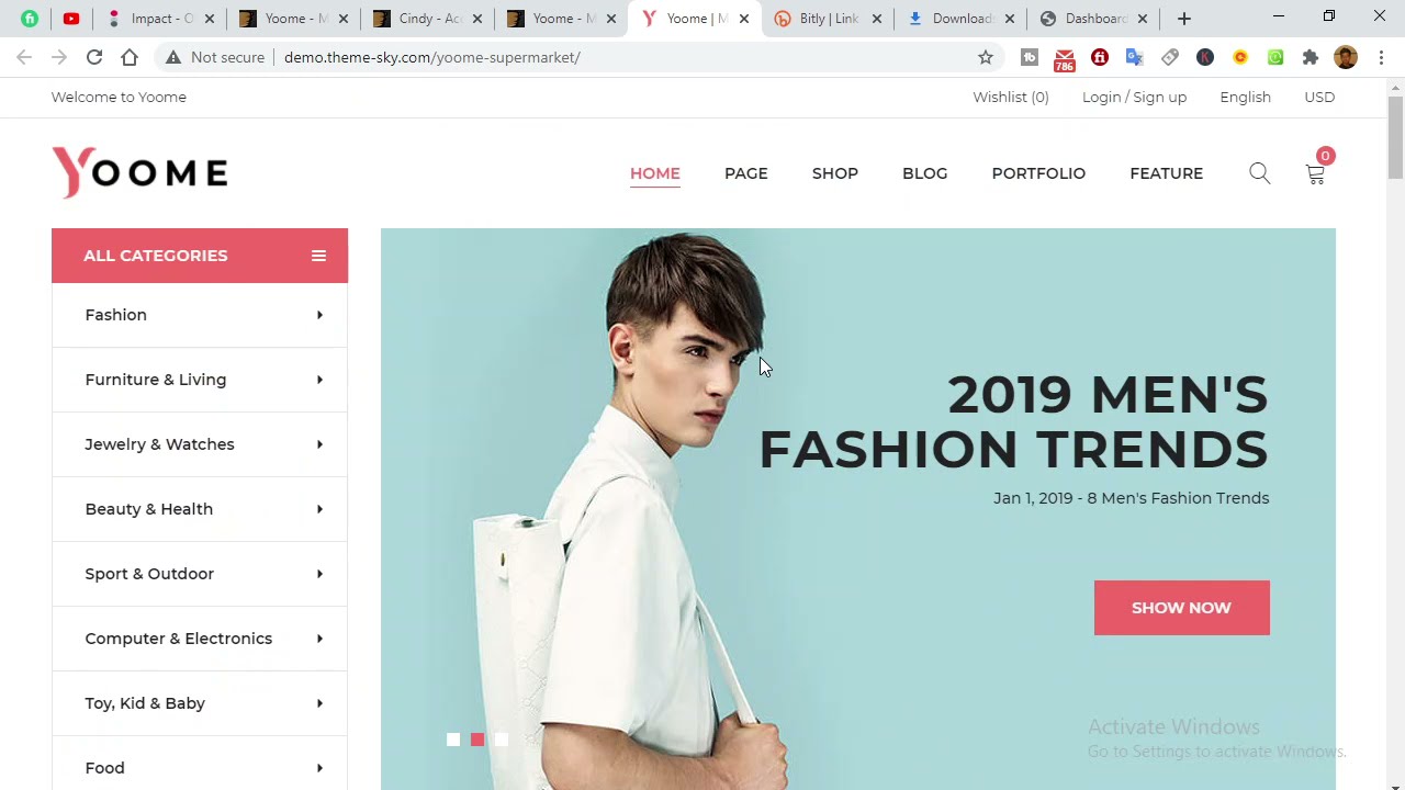 Yoome - Modern WooCommerce WordPress Theme Install & demo Import