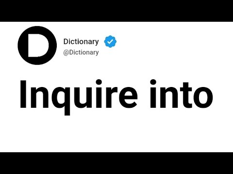 Inquire into Meaning In English
