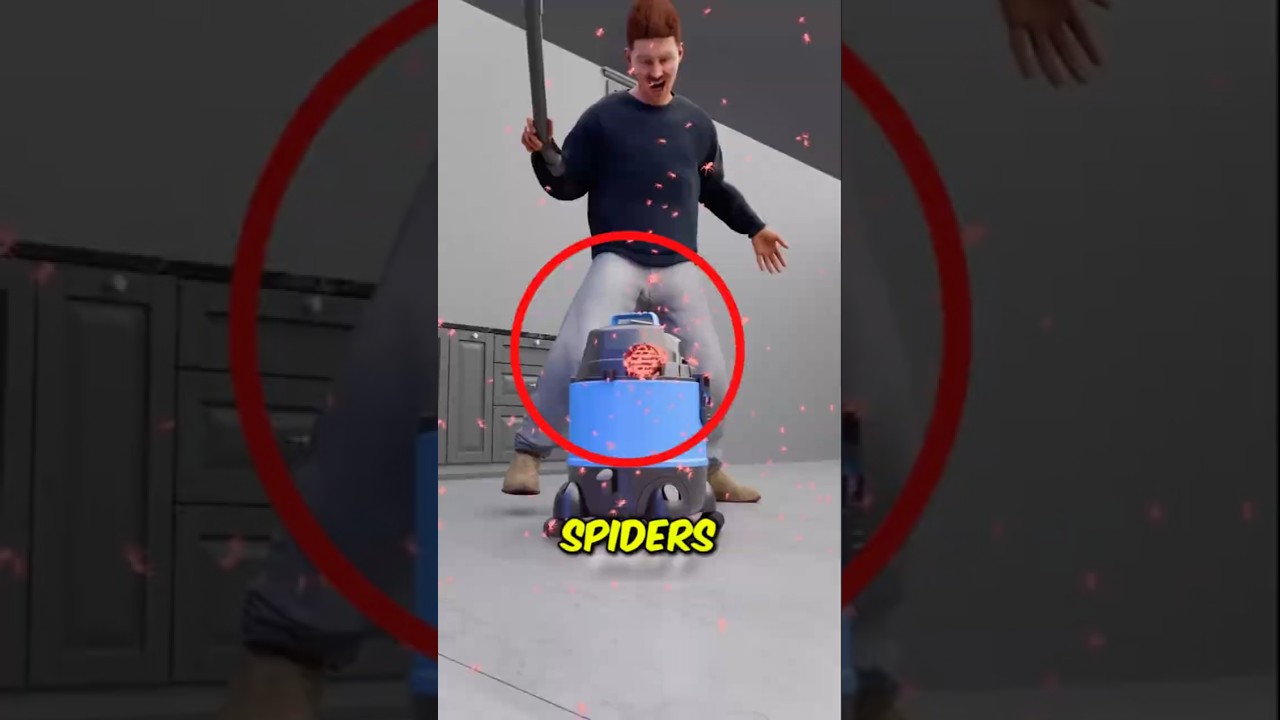 Stop Vacuuming Spider Webs NOW… Before This Happens 😳 #spider #shorts