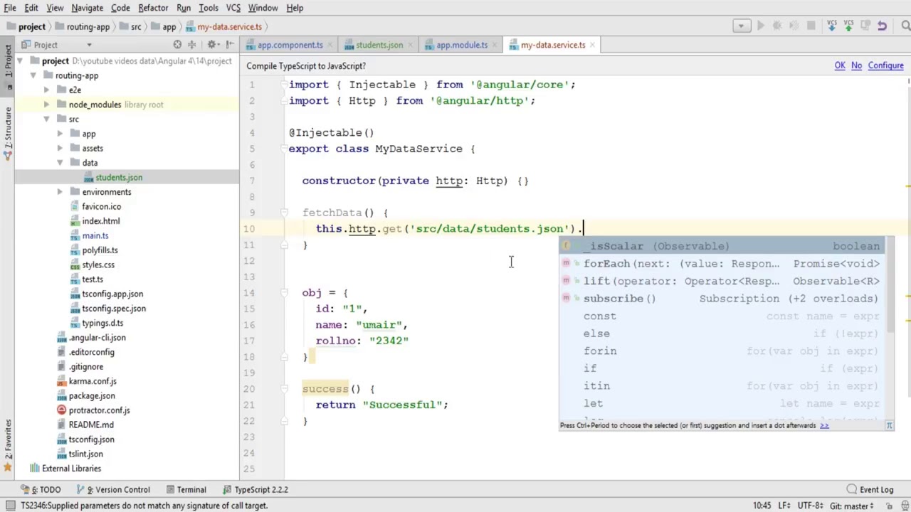 14 Angular 4 Tutorial   Http Service #14
