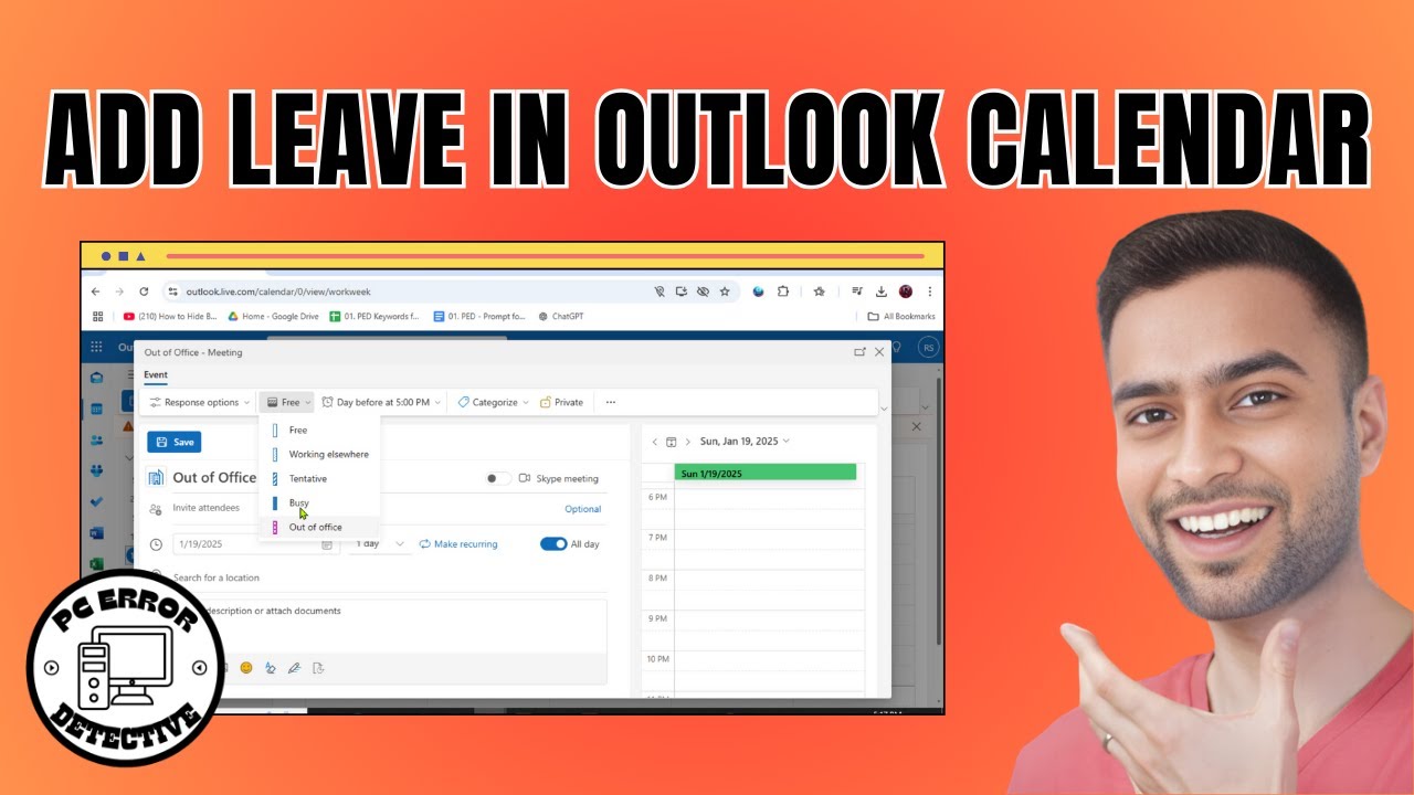 How to Add Leave in Outlook Calendar - Detailed Tutorial {2025}