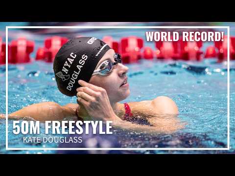 Kate Douglass Sets New World Record in the 50m Freestyle, 23.59 | 2026 ...
