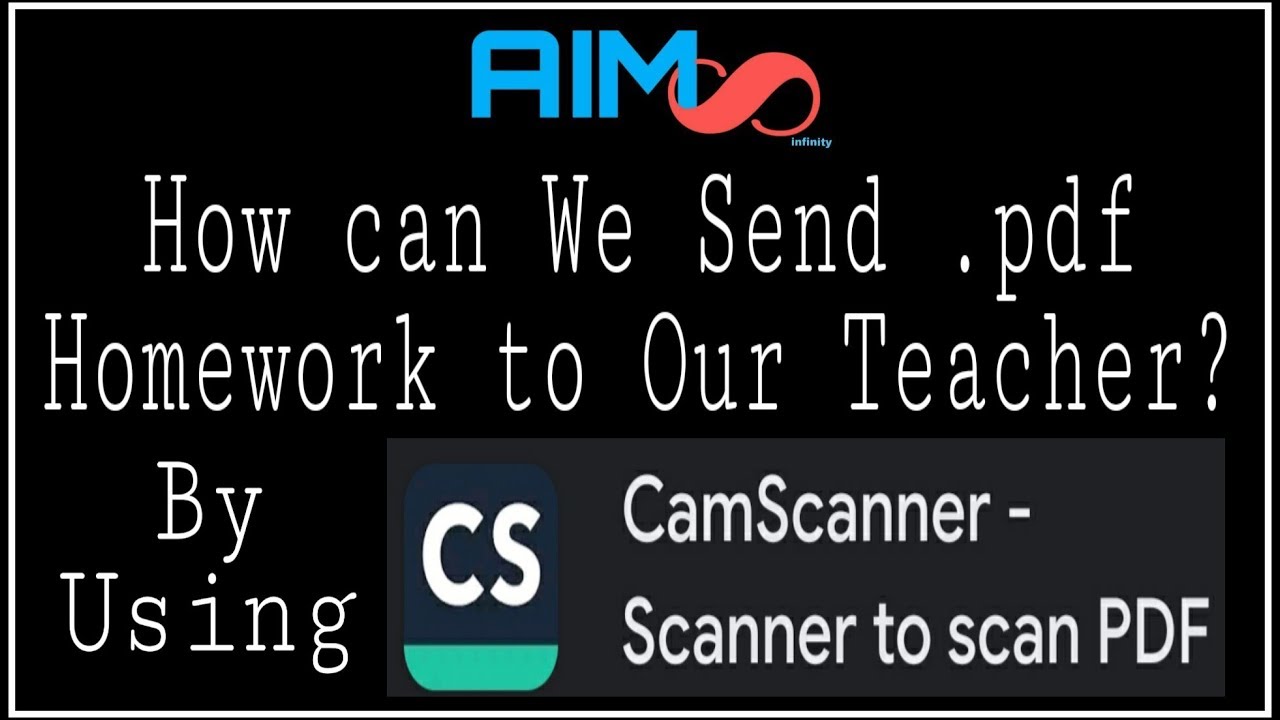 Tutorial Send .pdf Homework to Teacher .