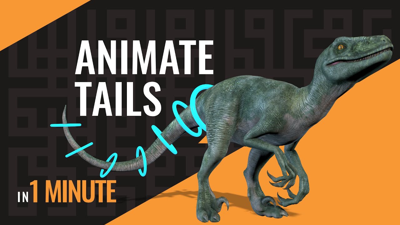Maya Tutorial - How To Animate a Tail in 1 Minute Using Dynamics