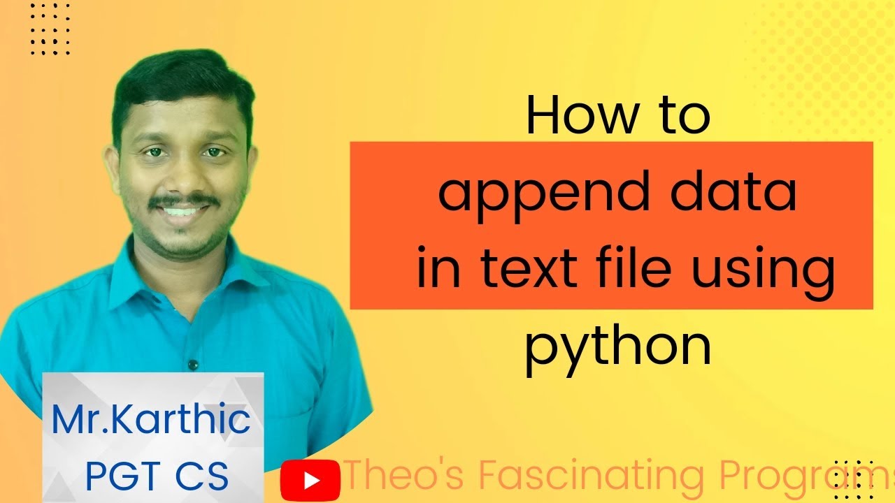 How to append data in text file python#pythonprogramming #python  #theosfascinatingprograms