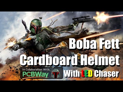 DIY - Boba Fett Helmet With Cardboard and LED Chaser Circuit