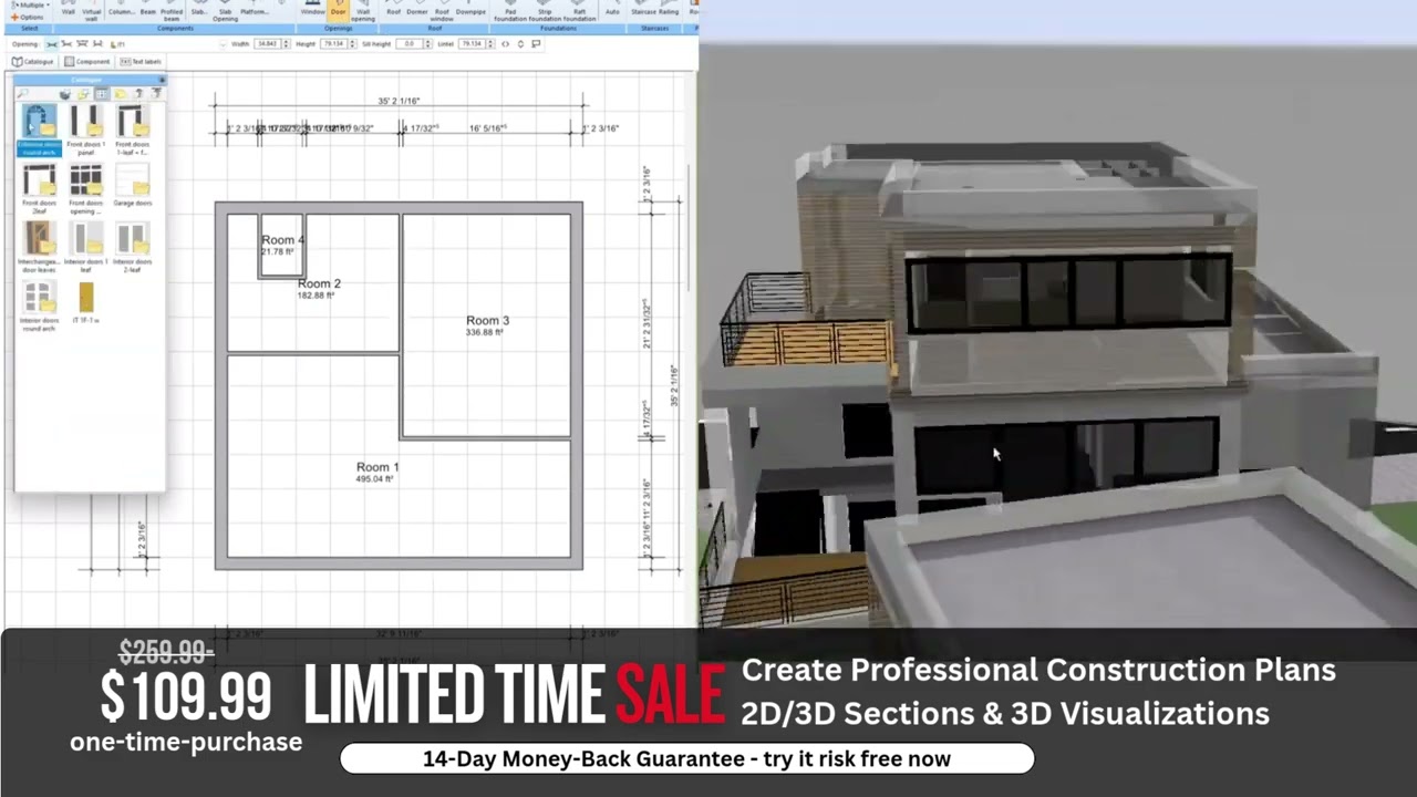 Design Professional Construction Plans, 2D/3D Sections & 3D Views