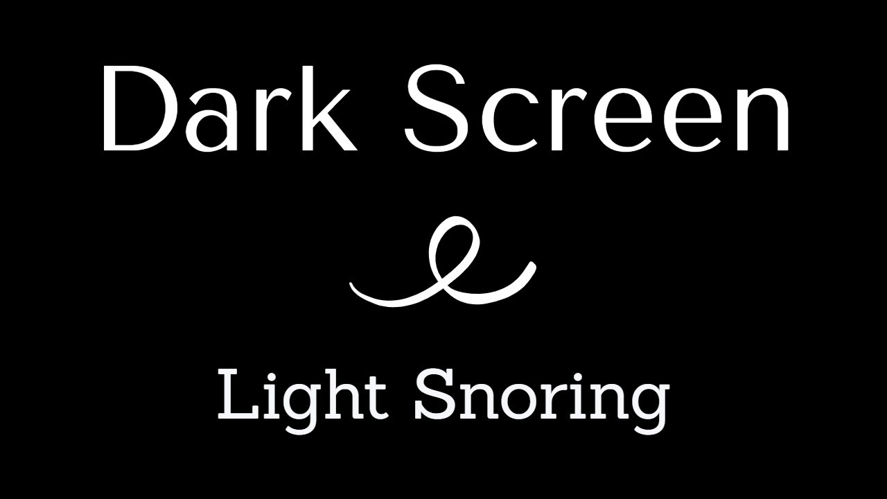 Light Snoring Sound For 10 Hours Is Great For Deep Sleep And ASMR With A Dark Screen