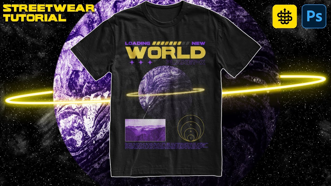 How to design a space themed streetwear T-shirt