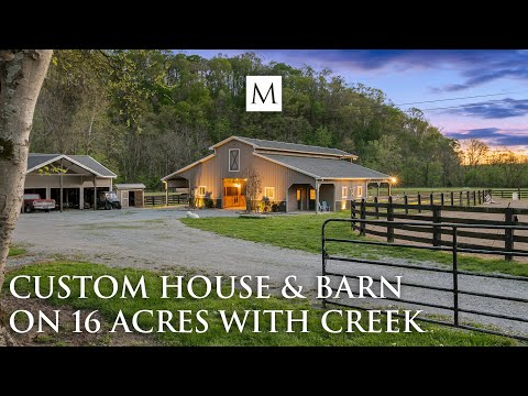 Beautiful family home on Leipers Creek | 16 acre animal farm