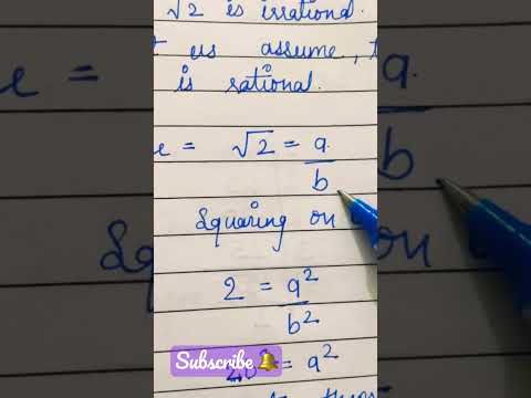 Prove that root 2 Is a rational number #solutions #realnumbers