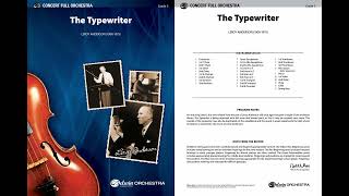 The Typewriter: Full Orchestra Conductor Score & Parts: Leroy Anderson ...