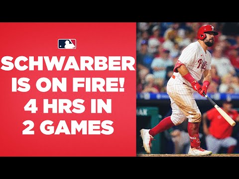 Kyle Schwarber is ON FIRE!! Has hit FOUR home runs in TWO games!!