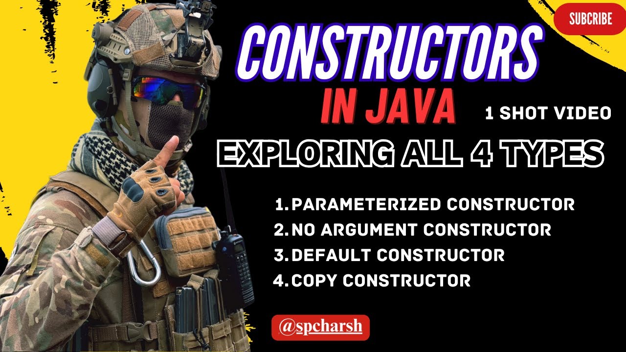 Java Constructors: Exploring All Four Types | Comprehensive Guide for Java Developers | @spcharsh |