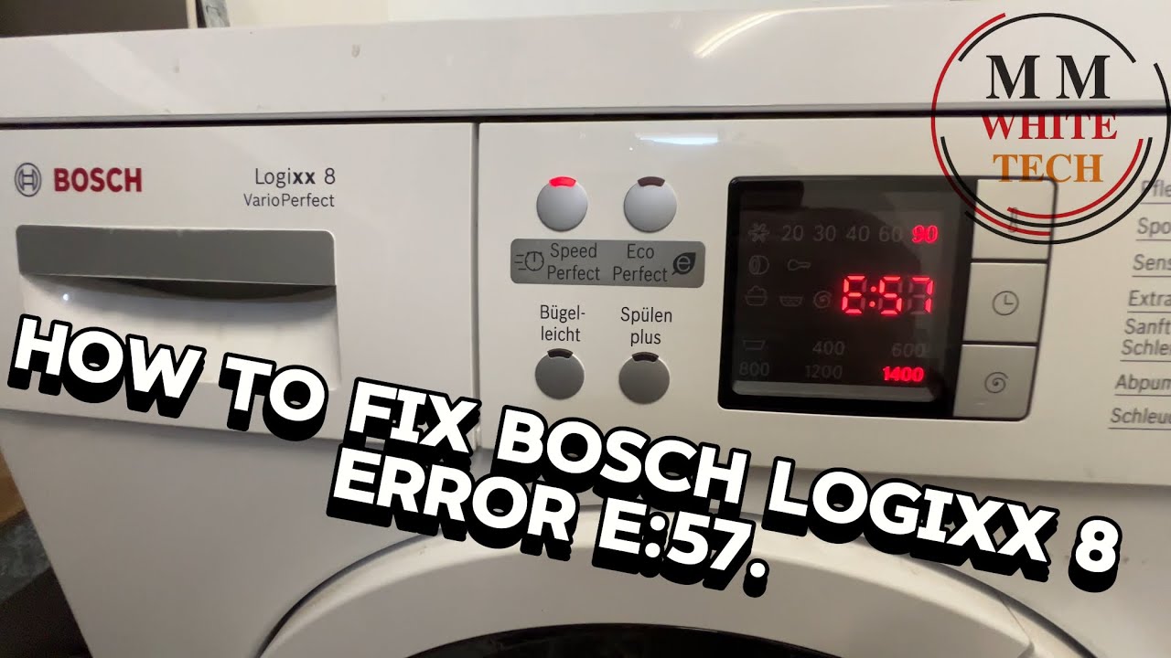 How to fix error E:57 BOSCH Logixx 8 washing machine , replacing door lock.