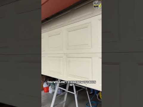 Can we fix this dented garage door ?