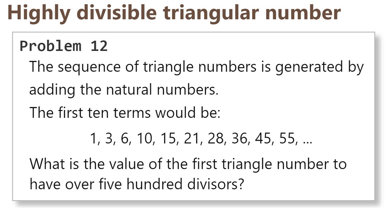 Project Euler: Problem 12 (C/C++)