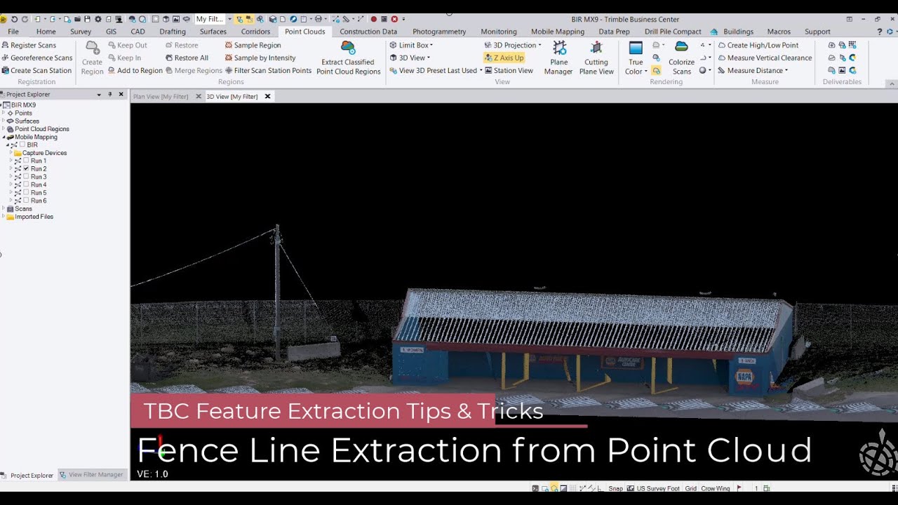 Automatic Fence Line Extraction Using TBC Feature Line Extraction Command