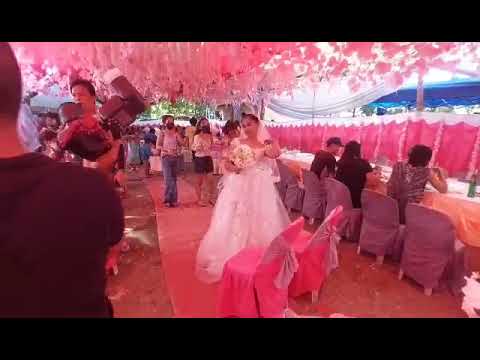 Hosting at the reception area. Catching the bridal BOUQUET of Andaya Nuptials in Pangasinan.