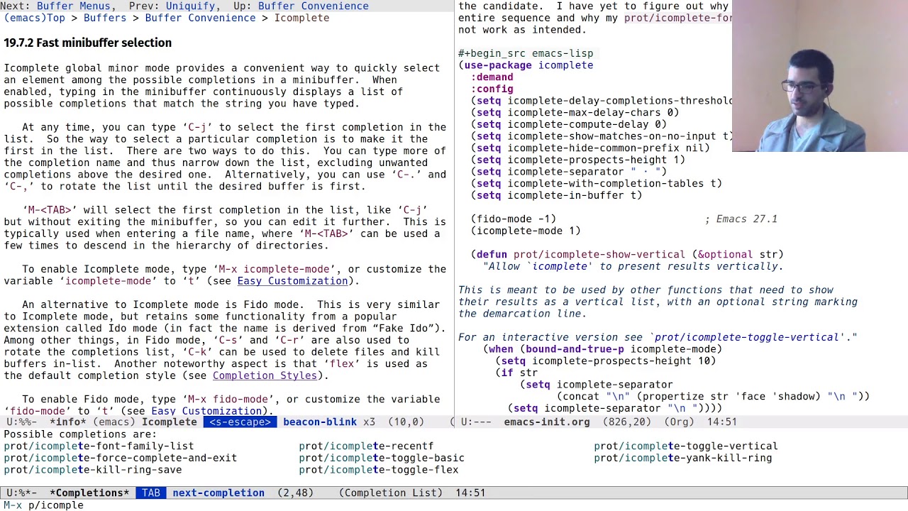 分享一下这个周末折腾 selectrum-mode Icomplete-mode mini-frame 以及rg.el的一些心得 - Emacs-general - Emacs China