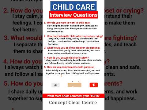 Top 5 Child Care Job Interview Questions and Answers to ace your Dream Job