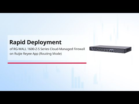 Rapid Deployment of RG-WALL 1600-Z-S Series Firewall on Ruijie Reyee App(Routing Mode)