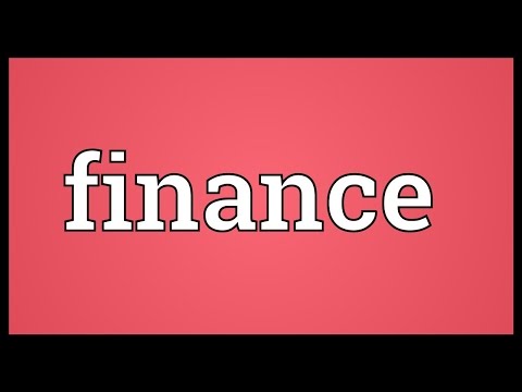 Finance Meaning