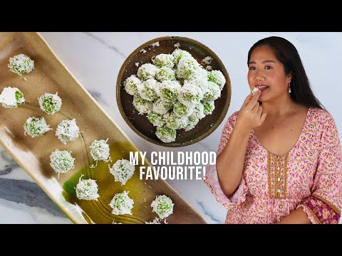 Super Easy Ondeh Ondeh or Kuih Buah Melaka | Soft & Chewy Pandan Balls