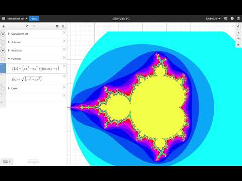 The Mandelbrot set in Desmos