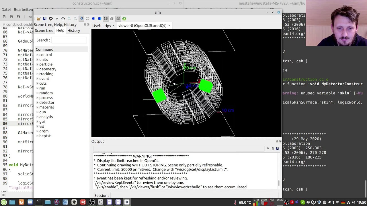 Geant4 Tutorial 15: Creating PET (Positron Emission Tomography) Setup including Scintillation Light