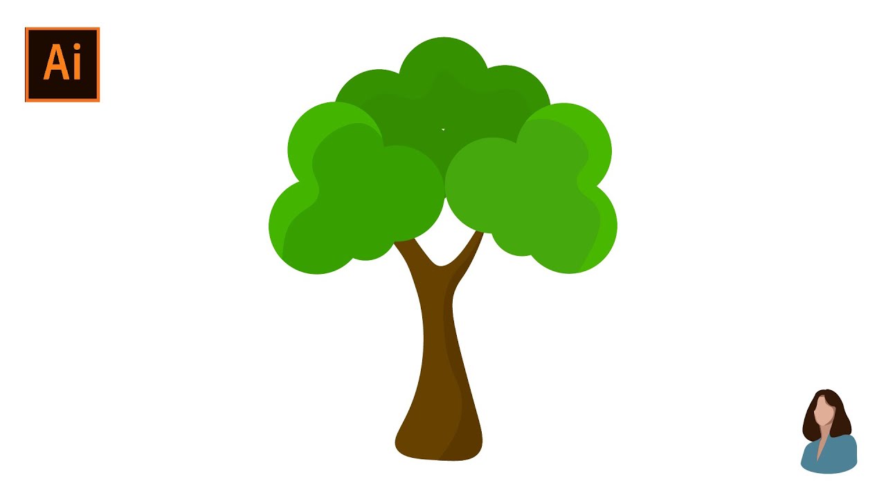 How To Illustrate Simple Tree Icon | Quick Adobe Illustrator Tutorial