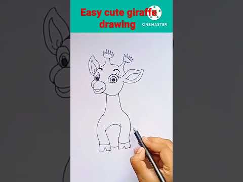 cute giraffe drawing/ how to draw a giraffe