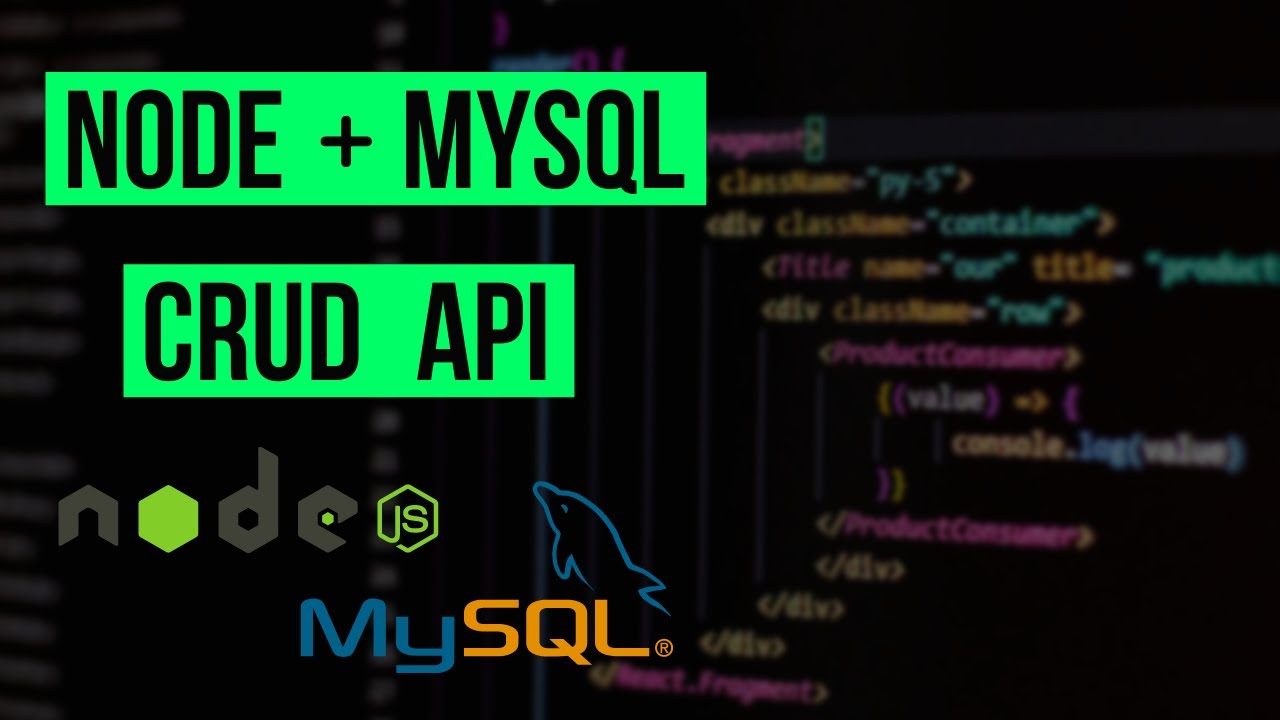 Basic Node + MySQL API Tutorial | CRUD Operations