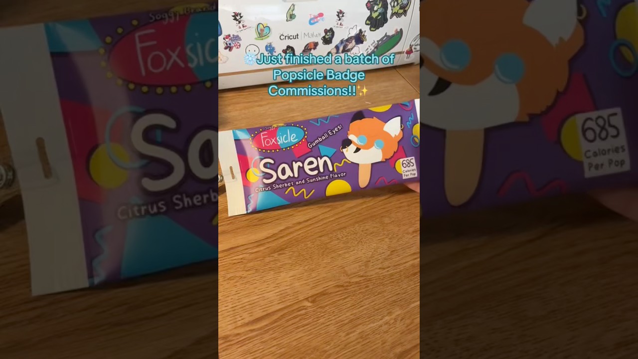 ❄️Popsicle Badges! ⭐️ Just finished my FCL batch :3 #furry #commission #smallbusiness #art