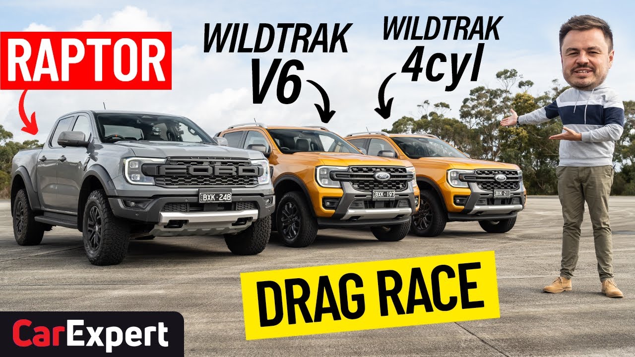 New Ford Ranger Raptor Drag Races V6 Diesel and I4 Diesel, Smokes Them ...