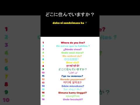 How to say WHERE DO YOU LIVE? in Japanese