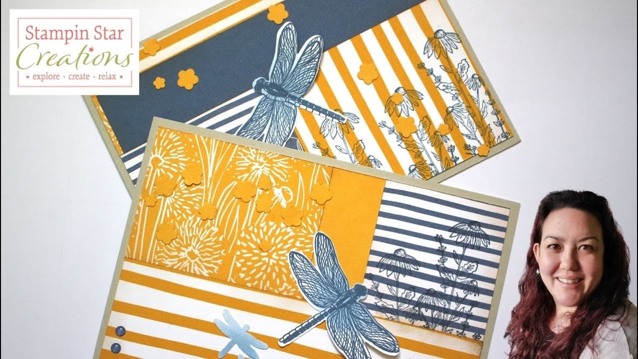 global stampin video hop mini catalogue dragonfly garden patchwork, scrap cards