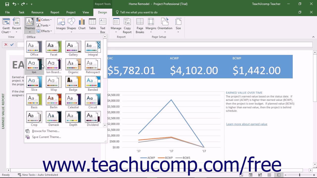Project 2016 Tutorial Basic Report Formatting Microsoft Training