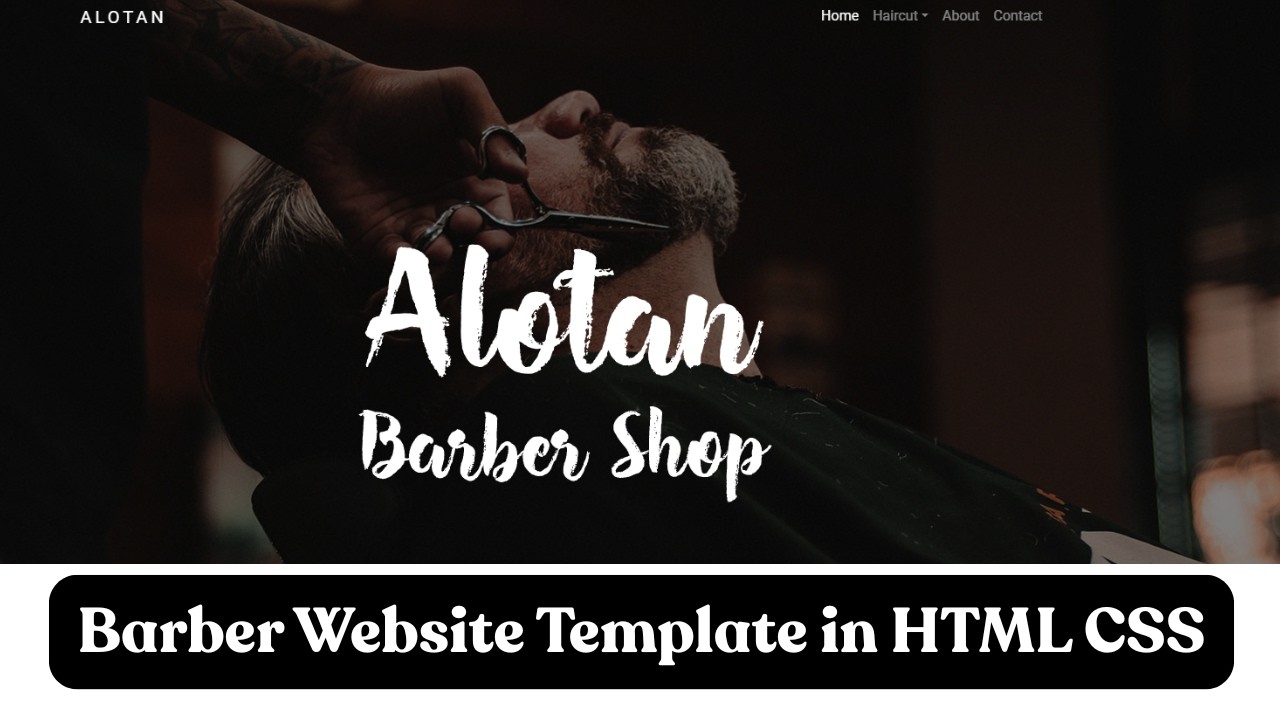 How to make a Simple Barber Website in HTML CSS and Javascript | Source code