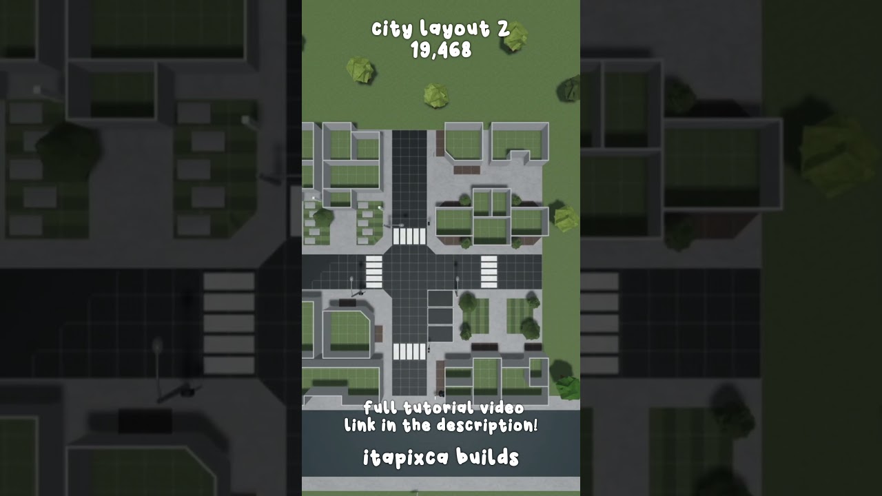 3 FREE bloxburg no gamepass city layout ideas 🤍 #shorts #bloxburg #roblox