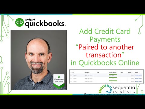 Add Credit Card Payments Paired to Another Transaction in QuickBooks Online