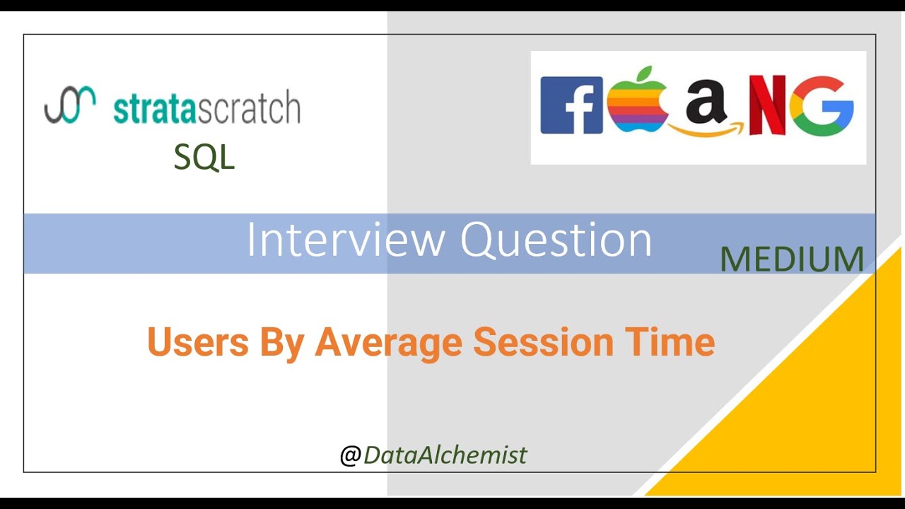 Users By Average Session Time | Medium | StrataScratch | SQL | Solution | Interview Problem