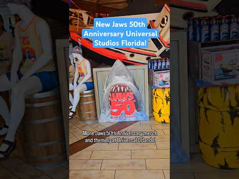 New Epic Jaws 50th Anniversary merch & theming Universal Orlando Resort Florida! #universalstudios