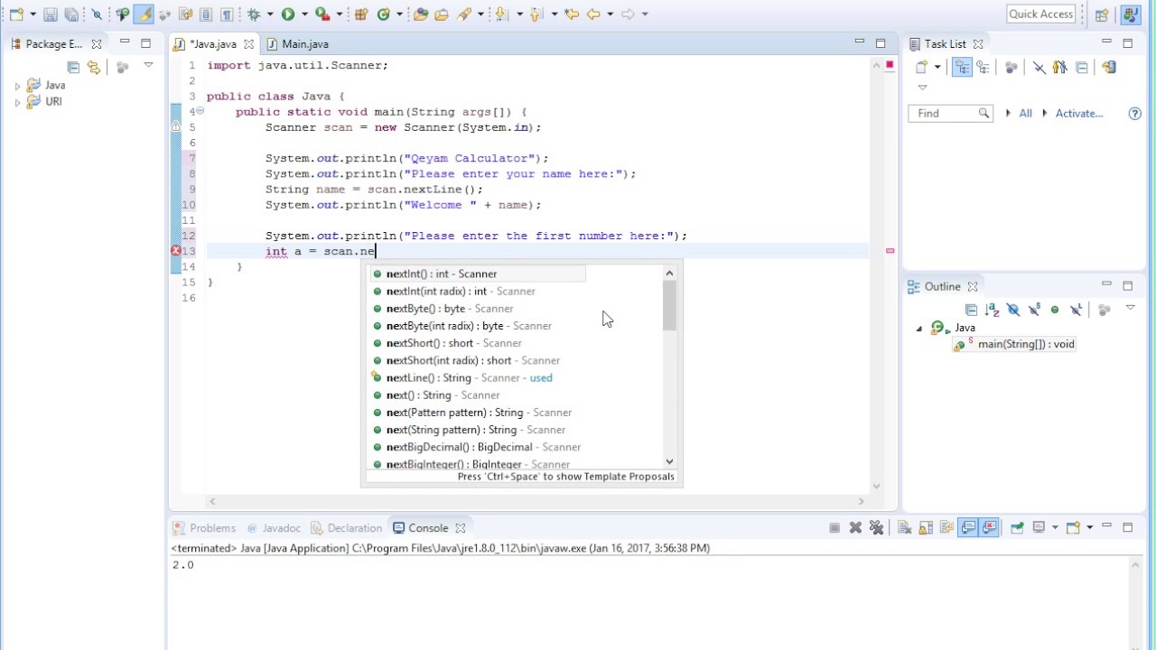 Java Tutorial 9 - Simple Calculator