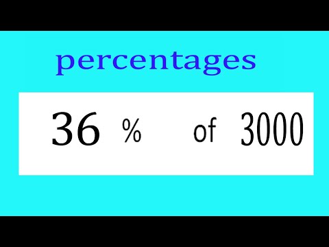 Percentages 36 Percentage(%) of 3000