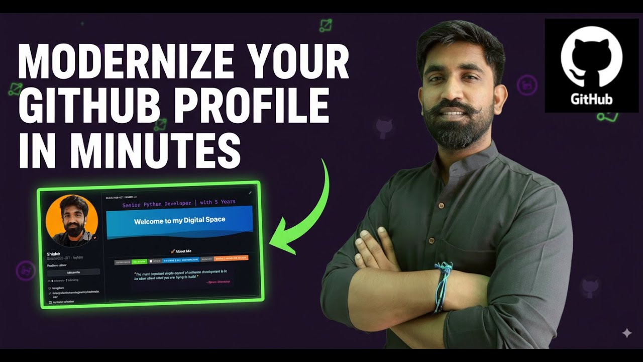 Modernize your GitHub profile in Minute | GitHub README Tutorial